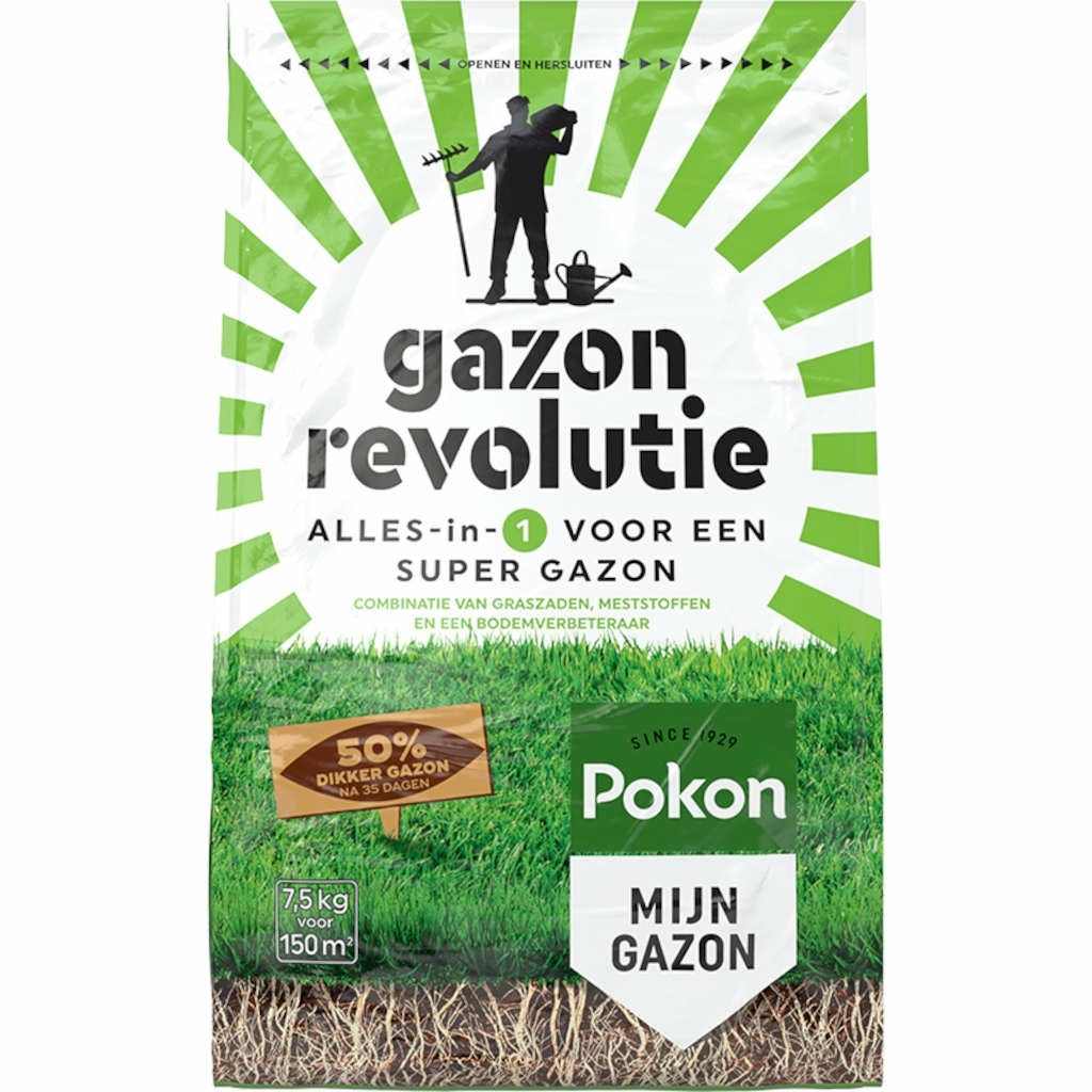 Pokon gazon revolutie 7.5 kg 150 M2 - Bloembollen Kopen? | Goedkoop ...